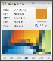 Pixel Pick picks color from anywhere on the screen